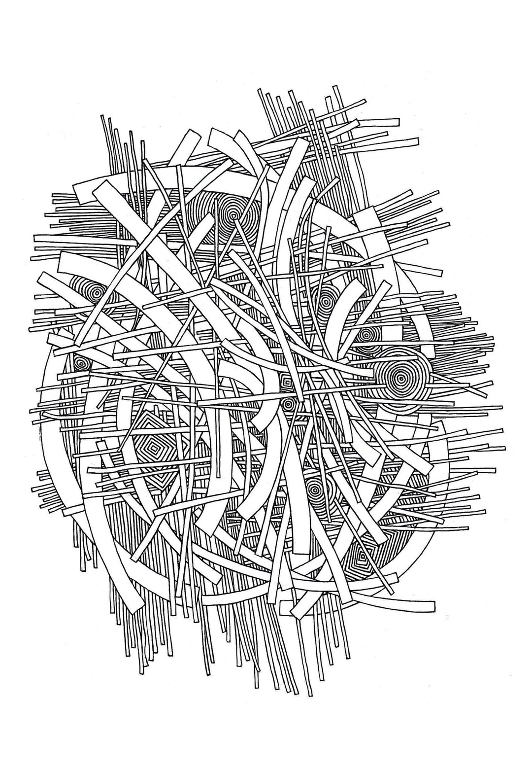 Line Drawing No.19 Downloadable Image for Colouring - Etsy