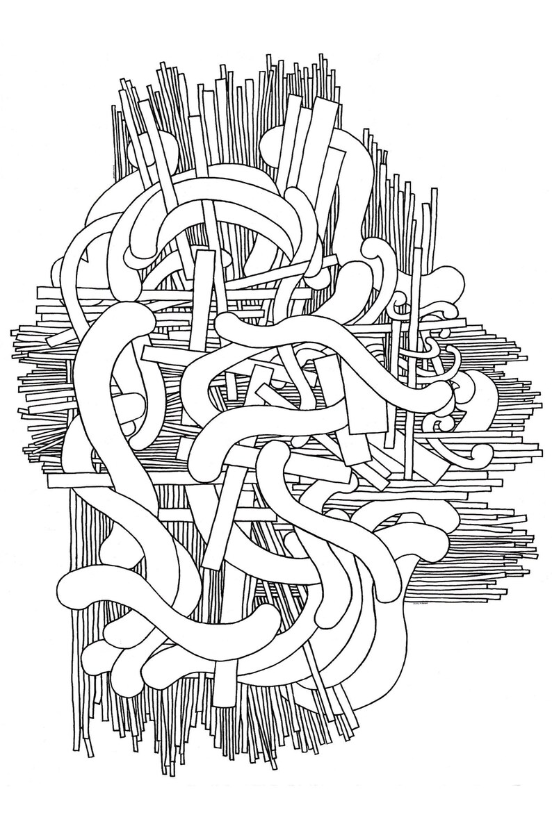Line Drawing No. 24 Downloadable Image for Colouring - Etsy