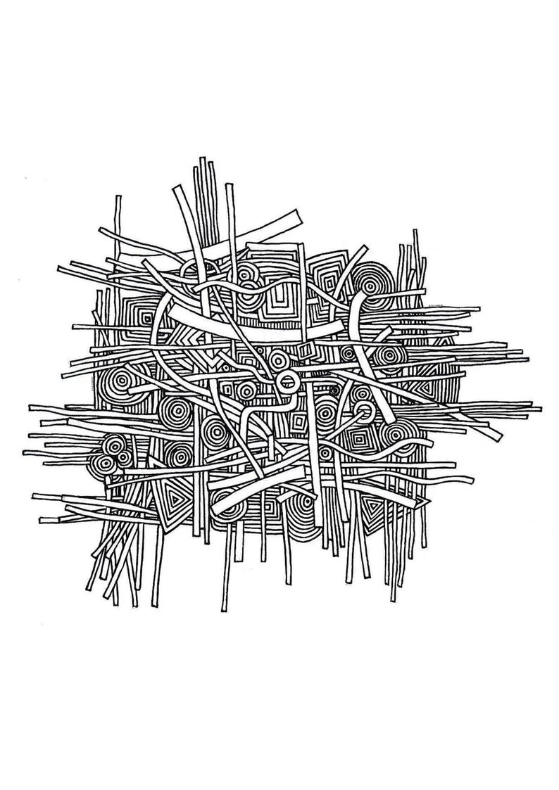 Line Drawing No.12 Downloadable Image for Colouring - Etsy