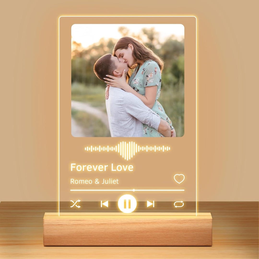 Custom Song Plaque Picture Frames, Personalized Acrylic Song Photo ...
