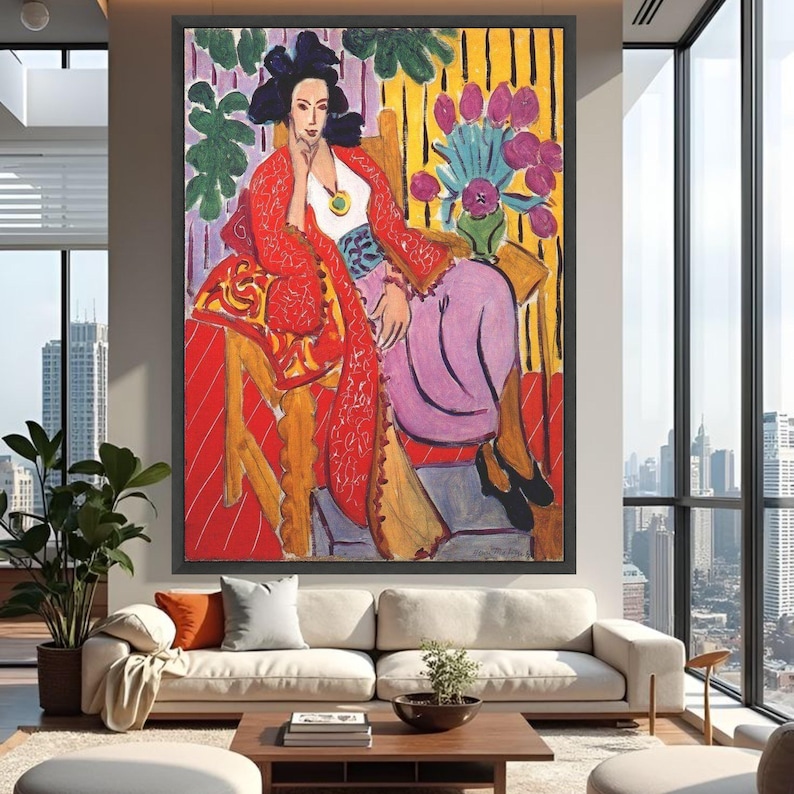 Henri Matisse Woman in Red Robe Canvas Print, Figurative Art - Etsy