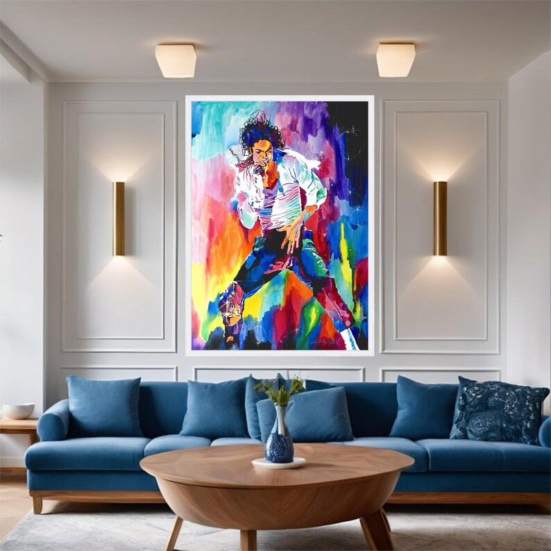 Michael Jackson Dance Pose Canvas, Pop Art Portrait, Ready to Hang - Etsy