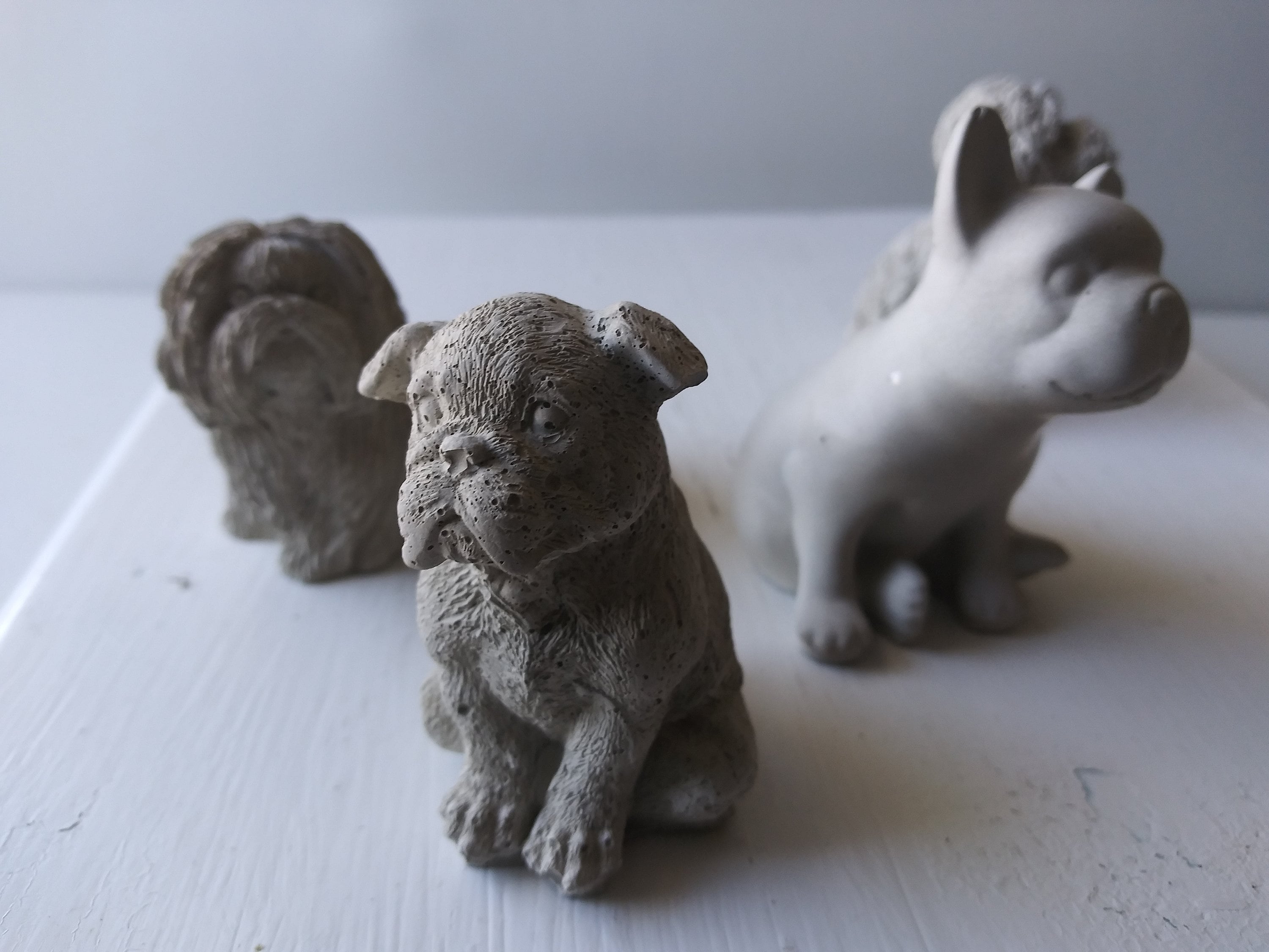 Concrete Dogs Small Dog Sculptures in Concret Gift for Dog - Etsy