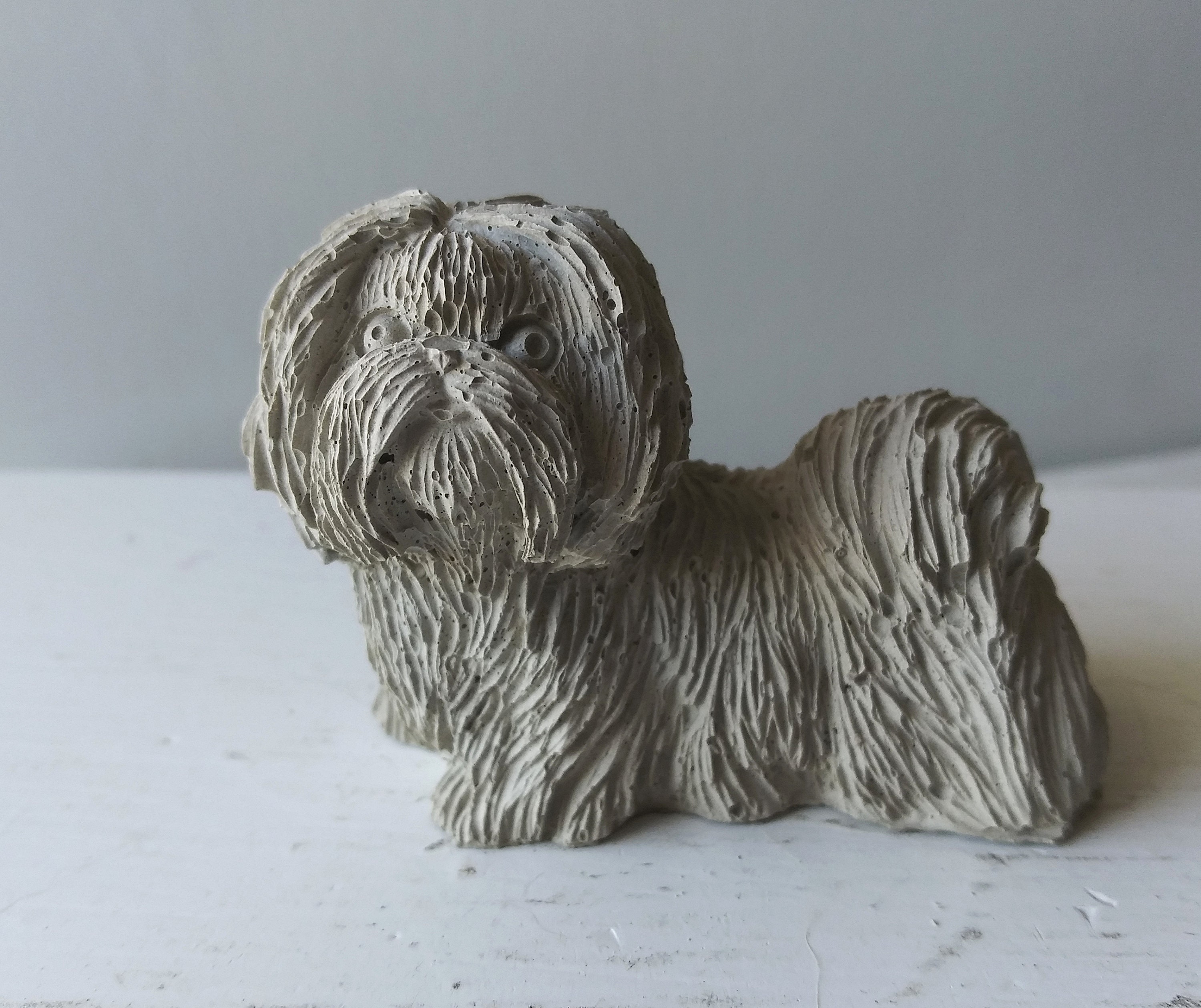 Concrete Dogs Small Dog Sculptures in Concret Gift for Dog - Etsy