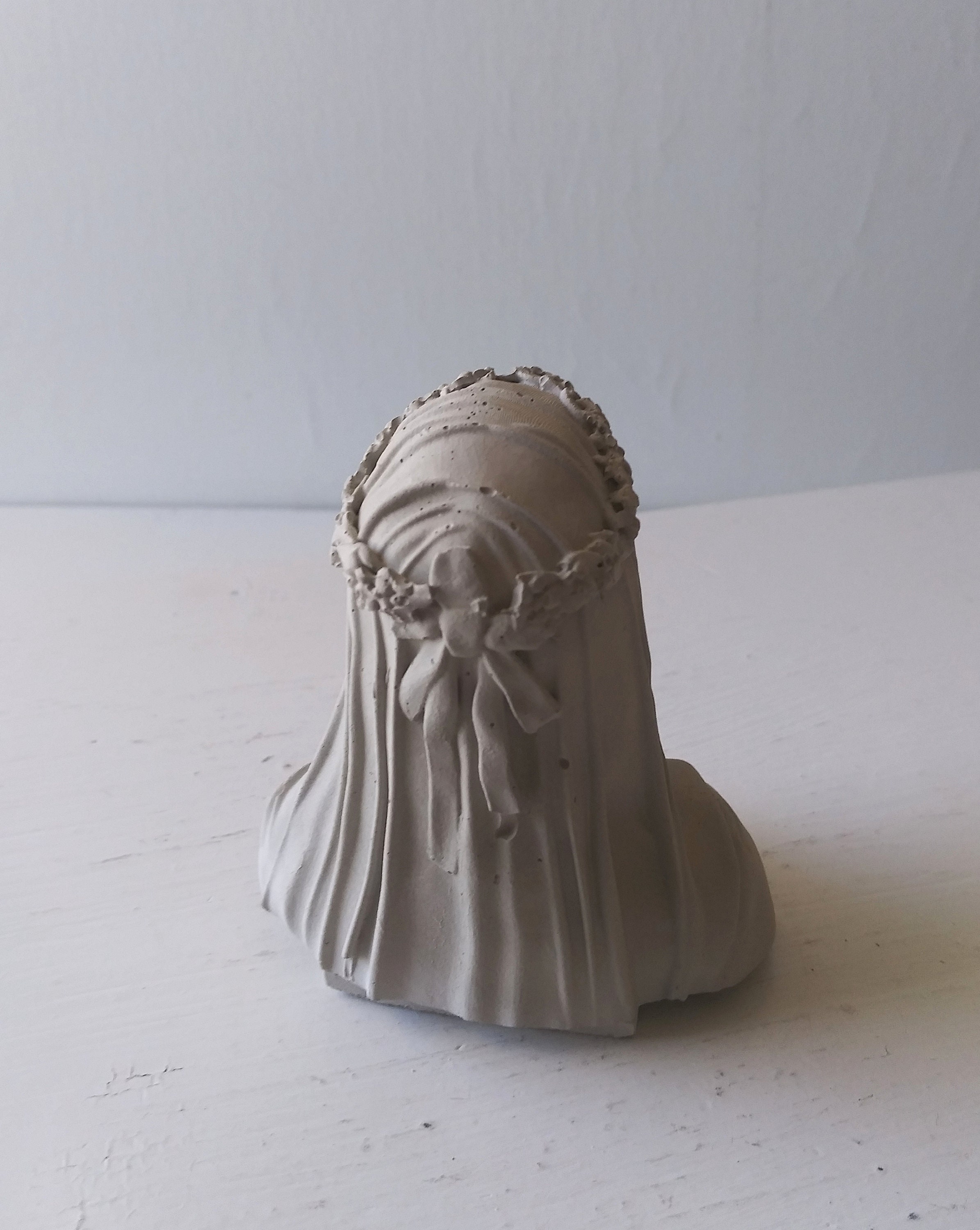 Veiled Lady Concrete Art Sculpture Indoor or Outdoor Garden - Etsy