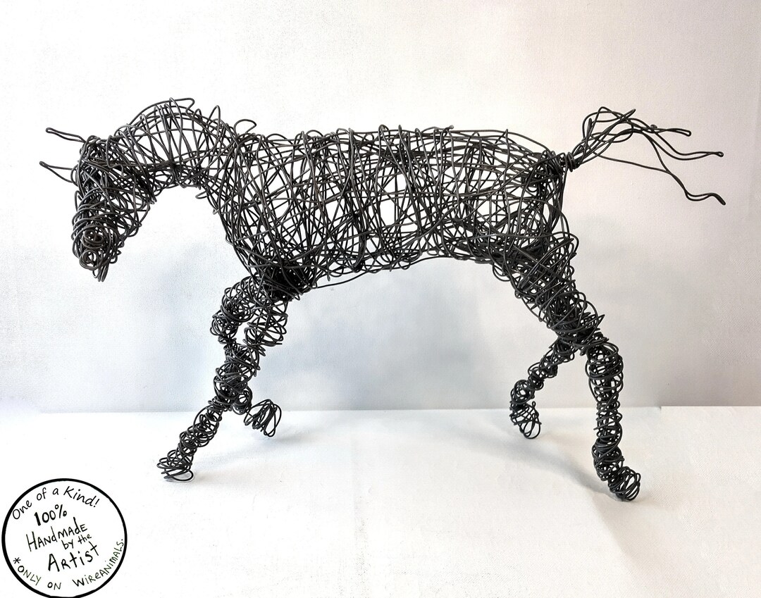 Bogart - Unique Wire Animal Horse Sculpture, Made From an Unbroken ...