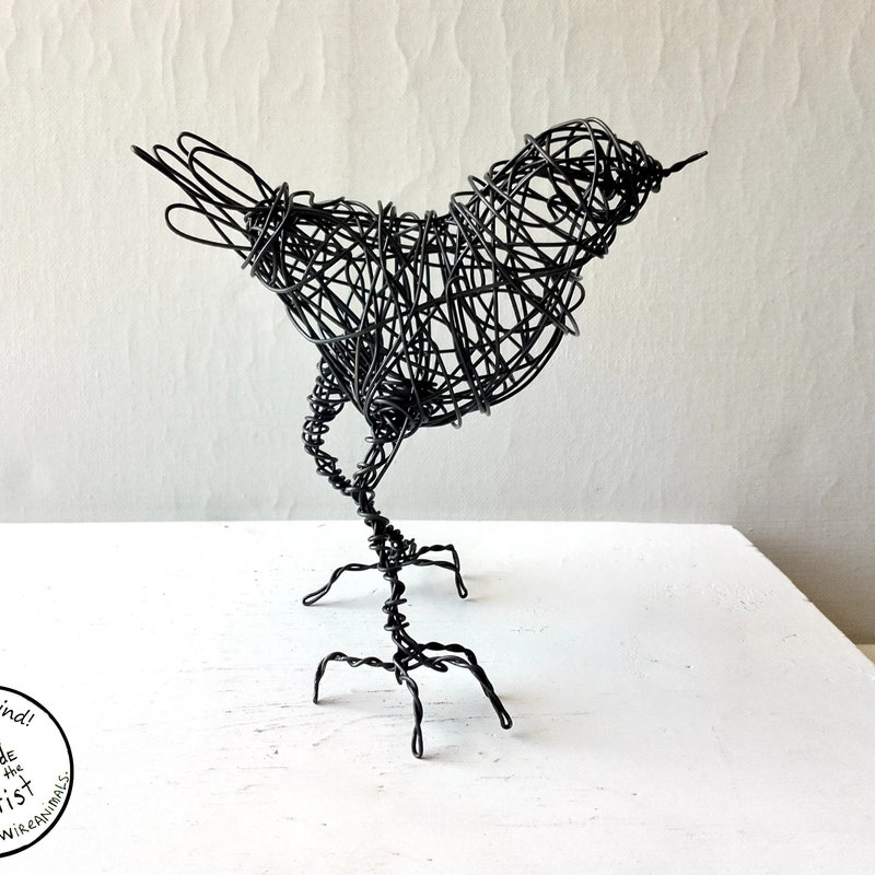 Wire Bird Sculpture - Etsy