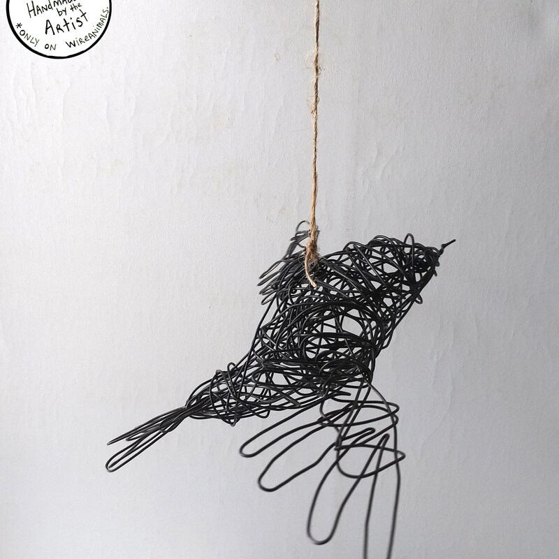 Wire Bird Sculpture - Etsy