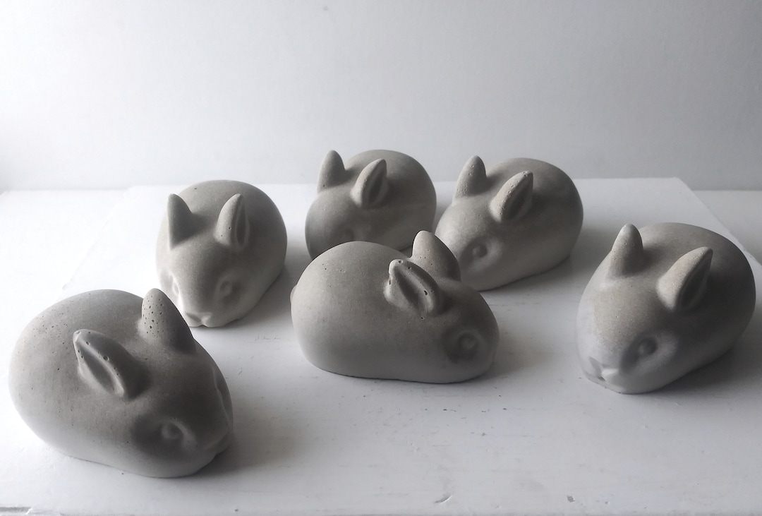 Concrete Bunbuns Cute Bunny Rabbit Art Sculpture Indoor or Outdoor ...