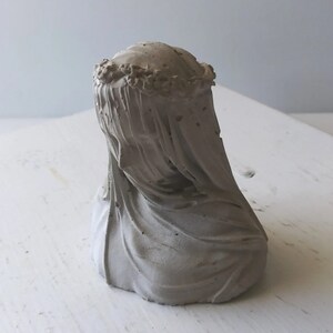 Veiled Lady Concrete Art Sculpture - Indoor or Outdoor Garden Art ...