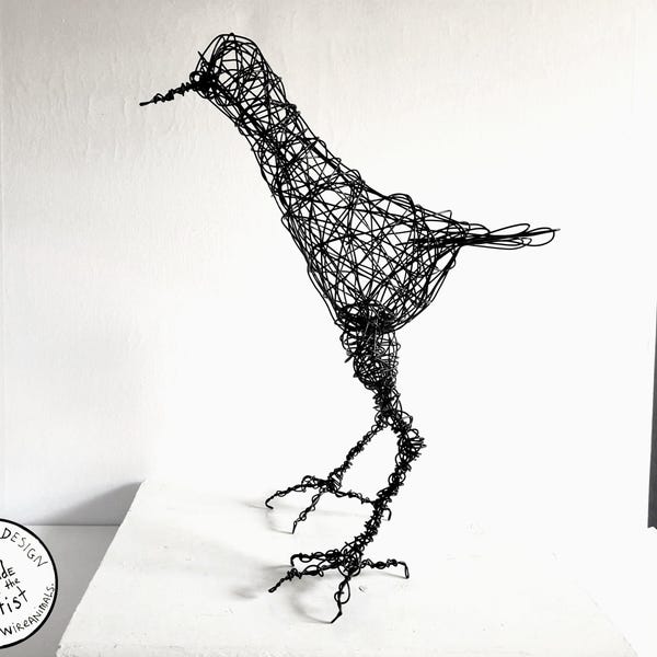 Wire Bird Sculpture - Etsy