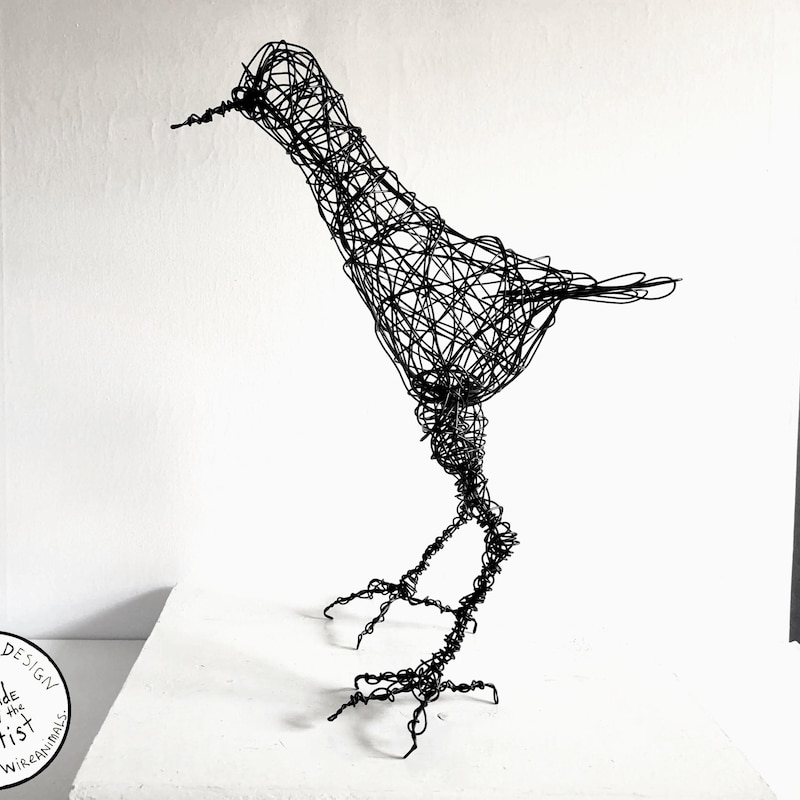 Wire Bird Sculpture - Etsy