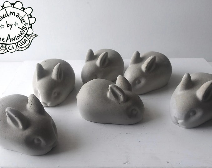 Concrete Bunbuns- Cute Bunny Rabbit Art Sculpture - Indoor or Outdoor ...