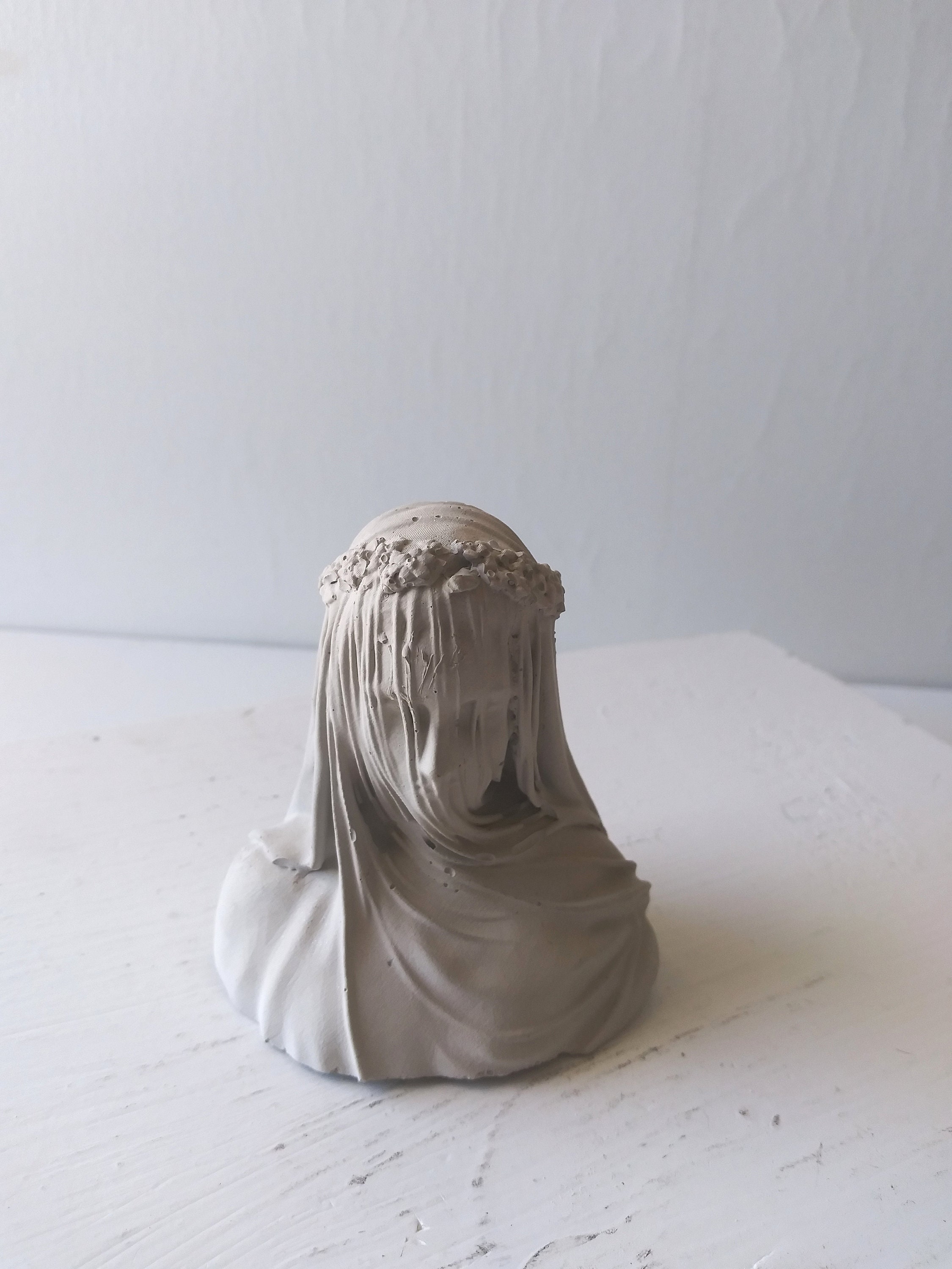 Veiled Lady Concrete Art Sculpture Indoor or Outdoor Garden - Etsy