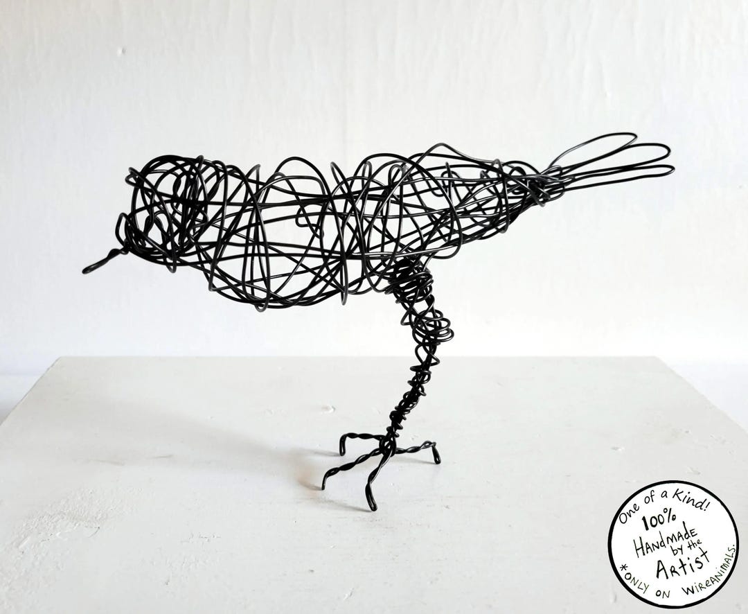 Unique Wire Bird Sculpture - KARIN - Completely Handmade and One of a ...
