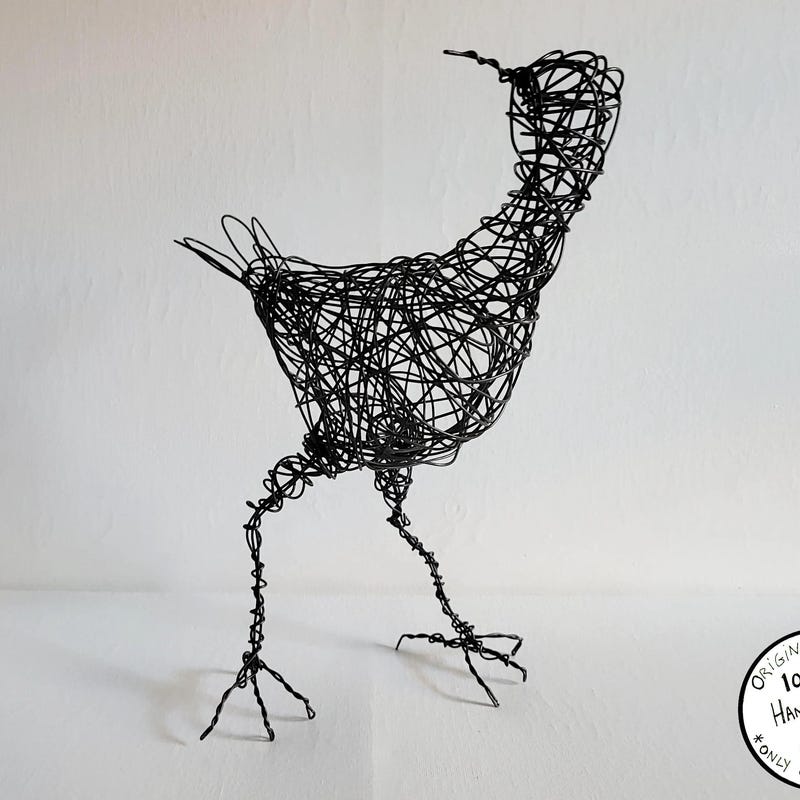 Wire Bird Sculpture - Etsy
