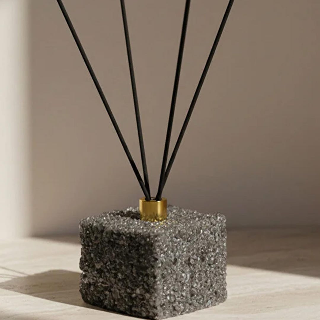 Handmade Gray Crystal Resin Reed Diffuser, Modern Home Decor - Etsy