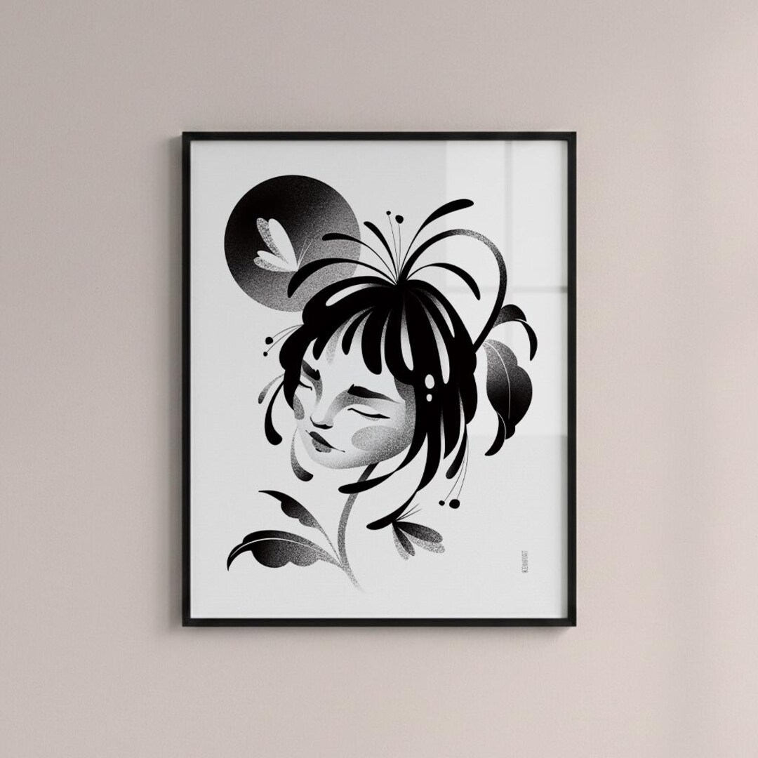 Grow - Wall Art Paper Poster / Modern Art Print / Illustrated Home ...