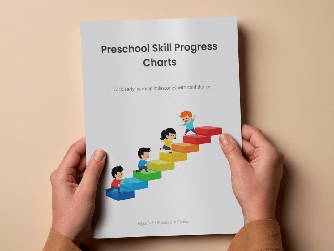 Preschool Skills Tracker Printable | Ages 3–5 Learning Progress Charts ...