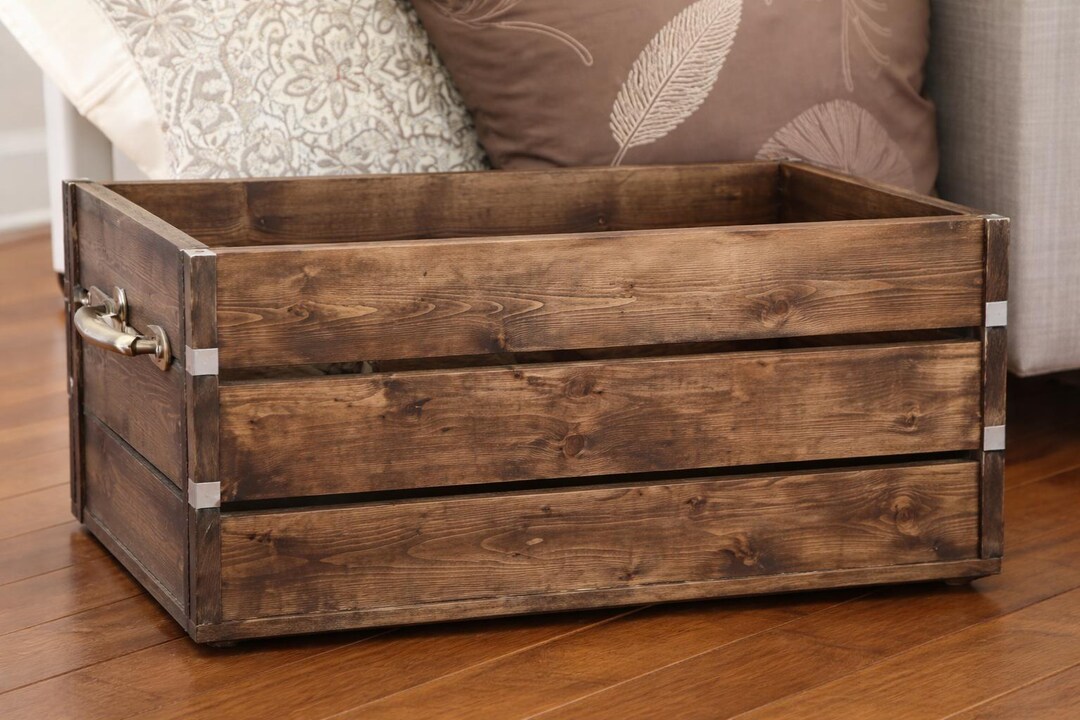 Over-sized Wooden Crate PDF Plan | DIY Rustic Large Storage Box ...