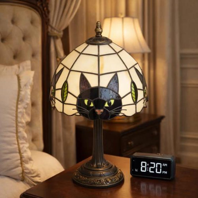 Cat Stained Glass Lamp - Etsy