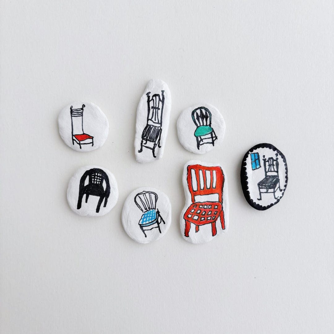 Handmade Clay Chair Pin Badge, Chair Brooch, Quirky Art Gift - Etsy