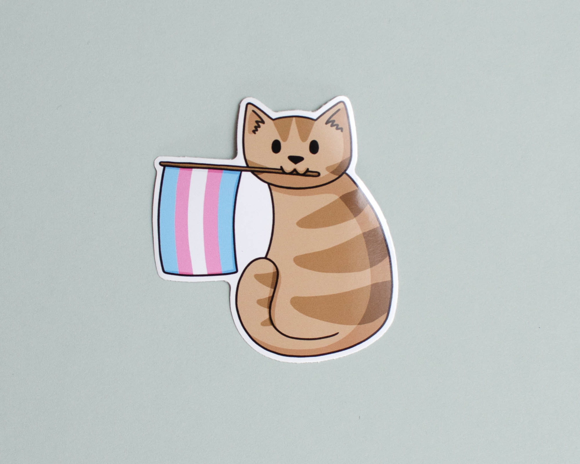 Pride Flag Cat - Vinyl Sticker - Pride Rainbow / Progress / Trans / Ace ...
