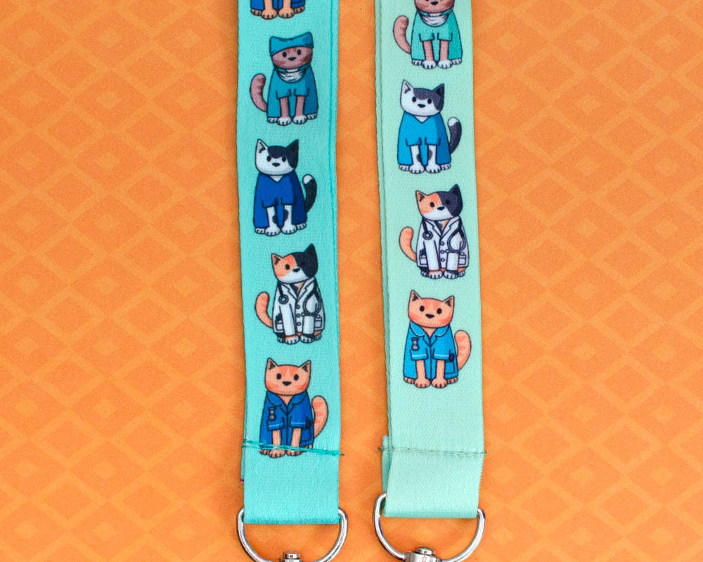 Medical Cats Lanyard Doctor Nurse Vet Surgeon Cat - Etsy