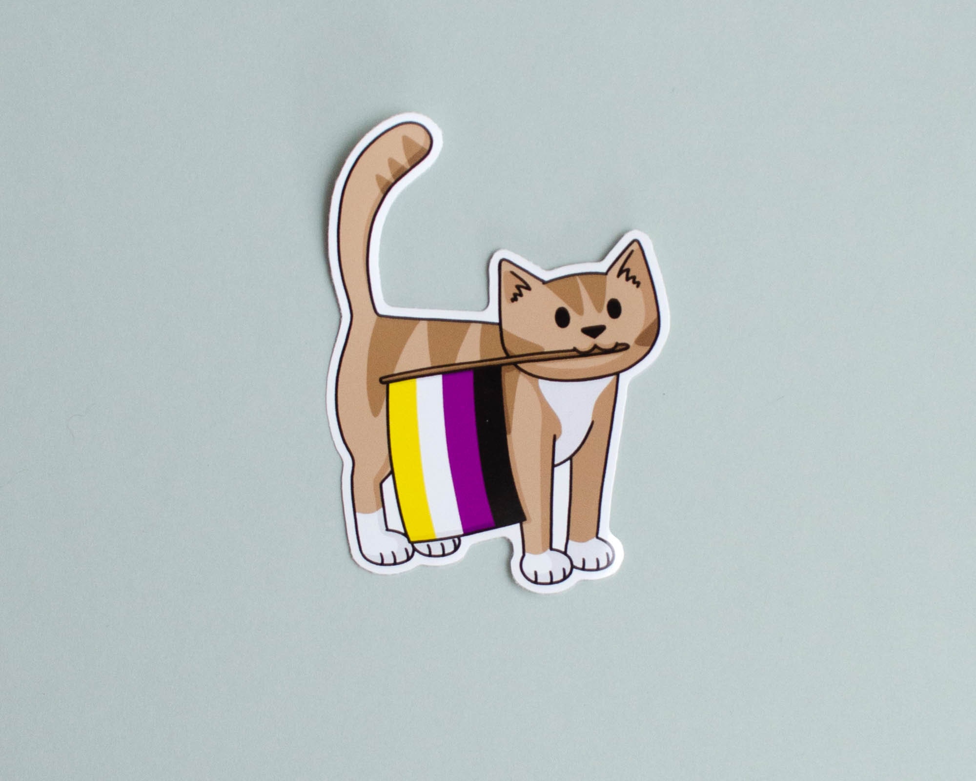 Pride Flag Cat - Vinyl Sticker - Pride Rainbow / Progress / Trans / Ace ...
