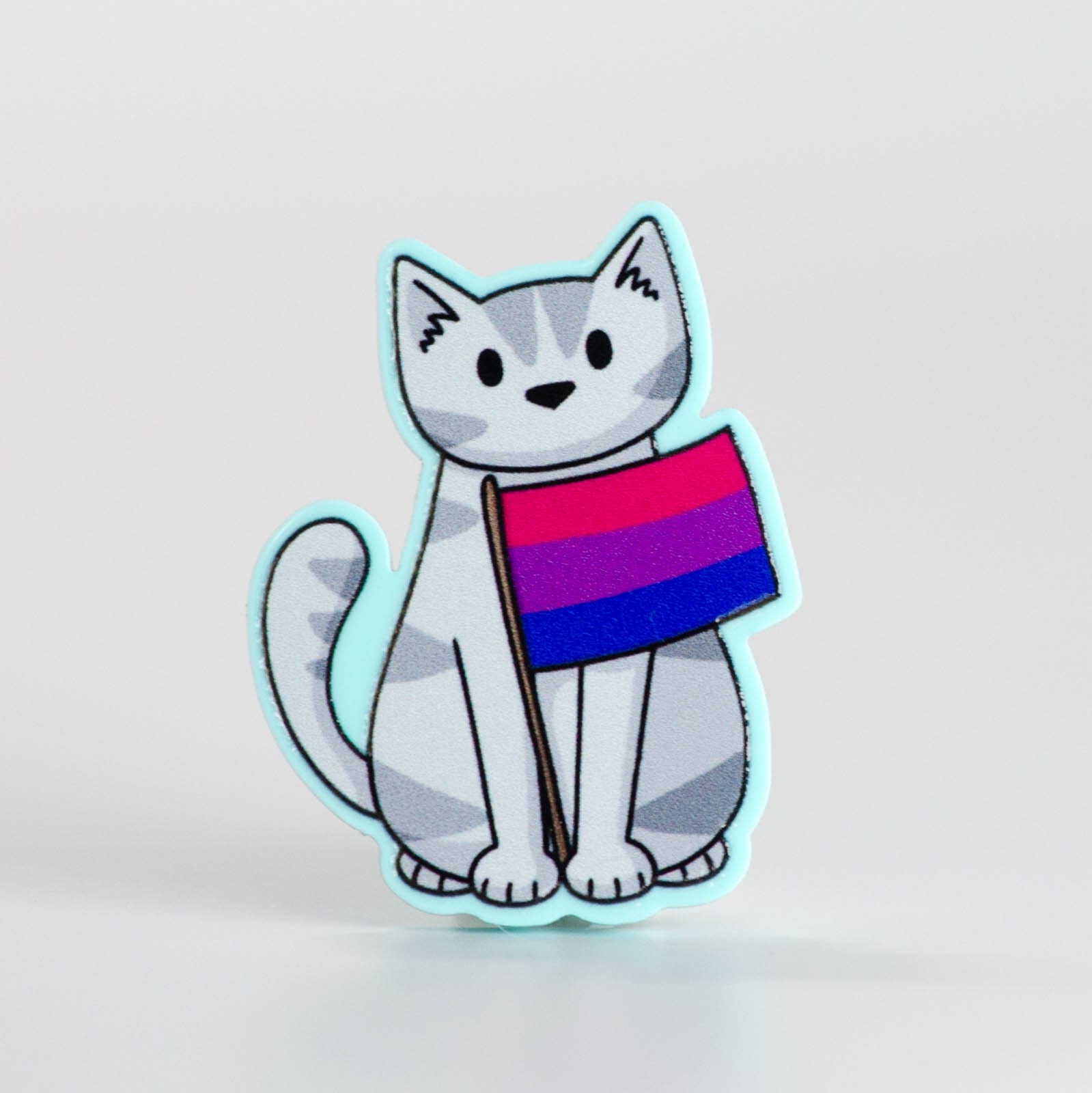 Pride Flag Cat Acrylic Pin Pride Rainbow / Progress / - Etsy UK