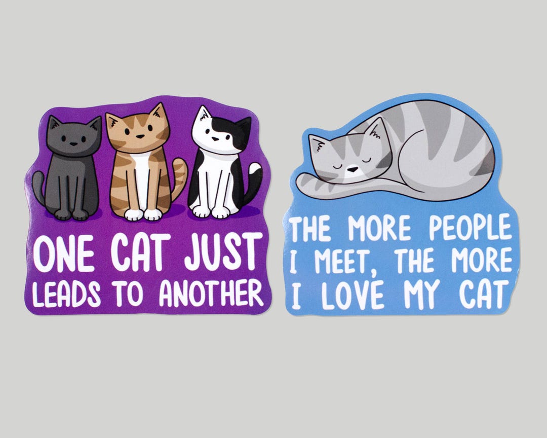 Cat Stickers - Vinyl Sticker - Mottos, Expressions and Sayings - Etsy