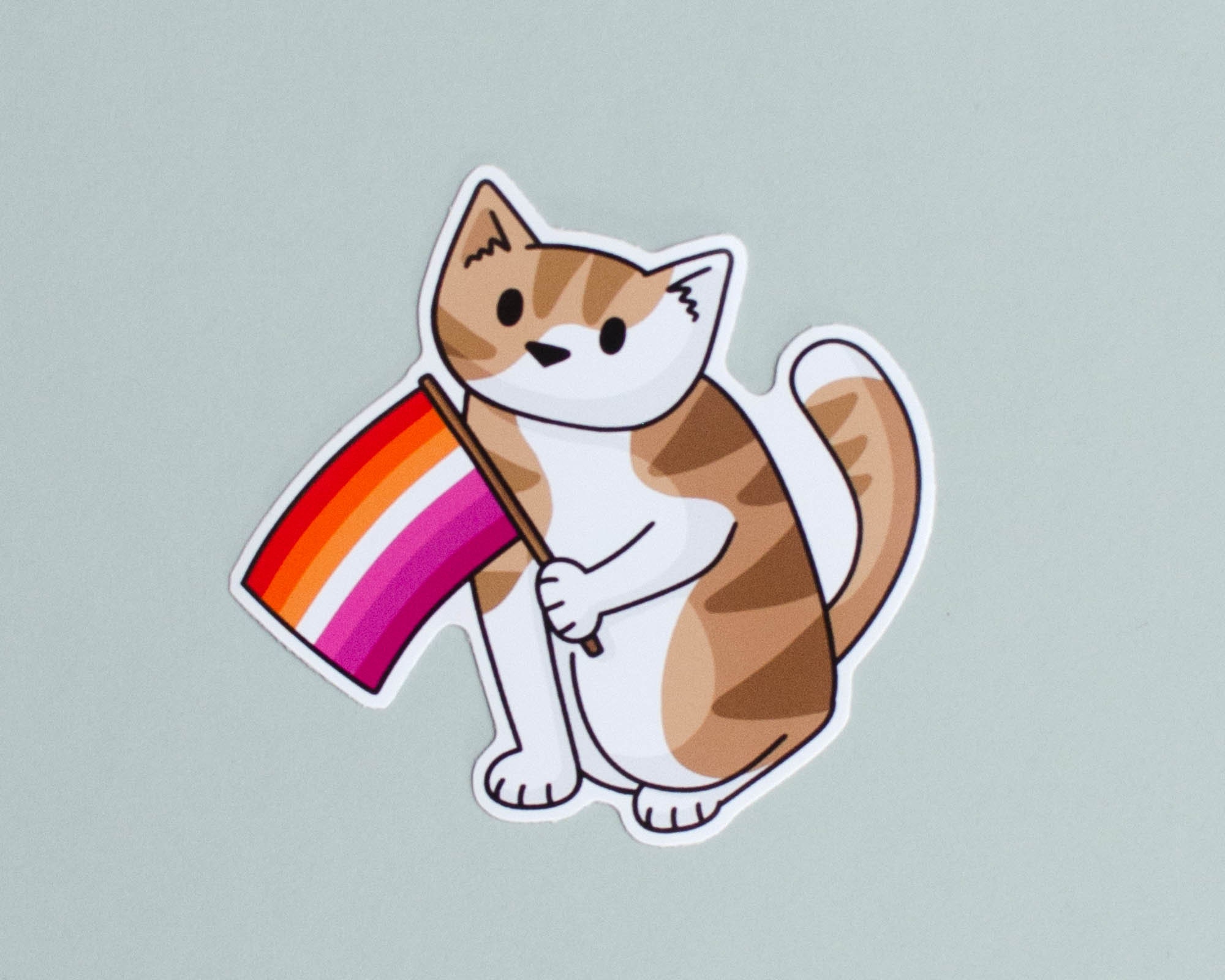 Pride Flag Cat - Vinyl Sticker - Pride Rainbow / Progress / Trans / Ace ...