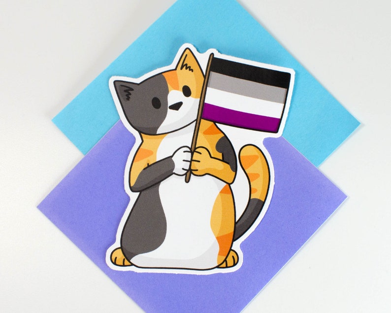 Pride Flag Cat Vinyl Sticker Pride Rainbow / Progress / - Etsy