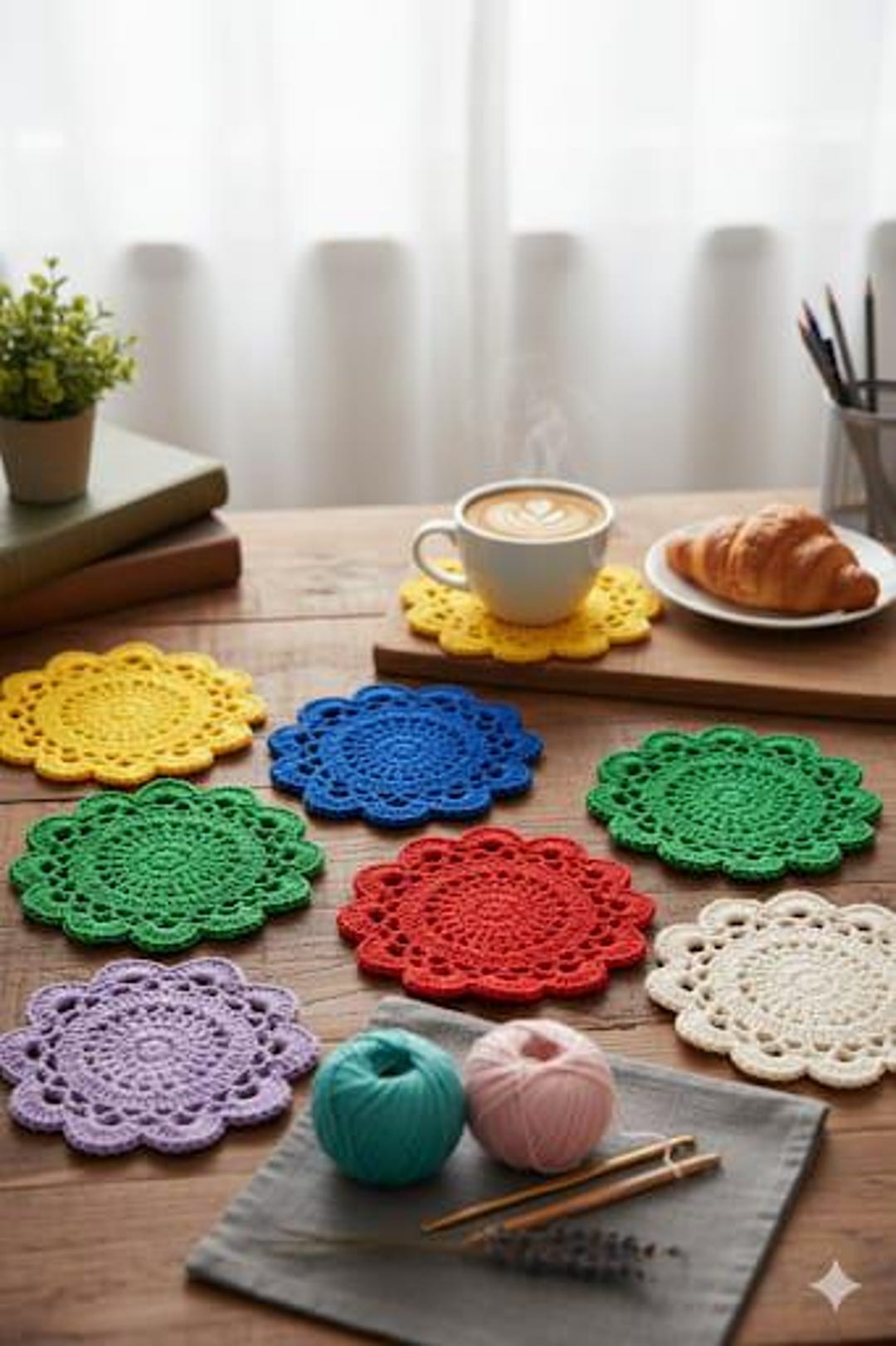 Easy Crochet Coaster Pattern: Beginner-friendly Home Decor DIY Quick ...