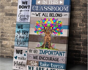 Classroom Poster Canvas - Etsy