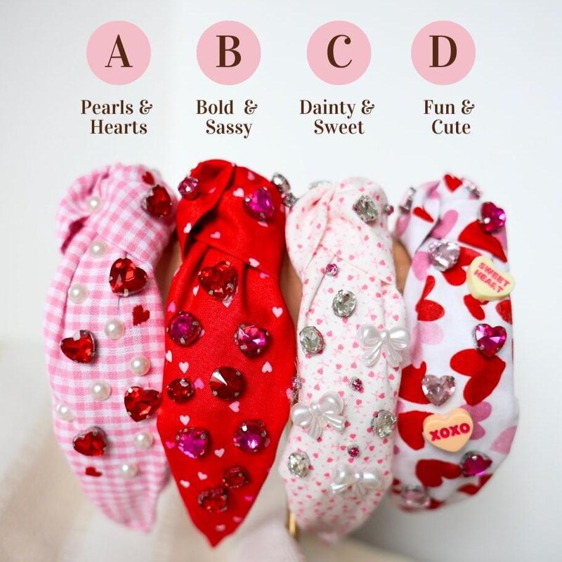 Valentines Topknot Headband - Etsy