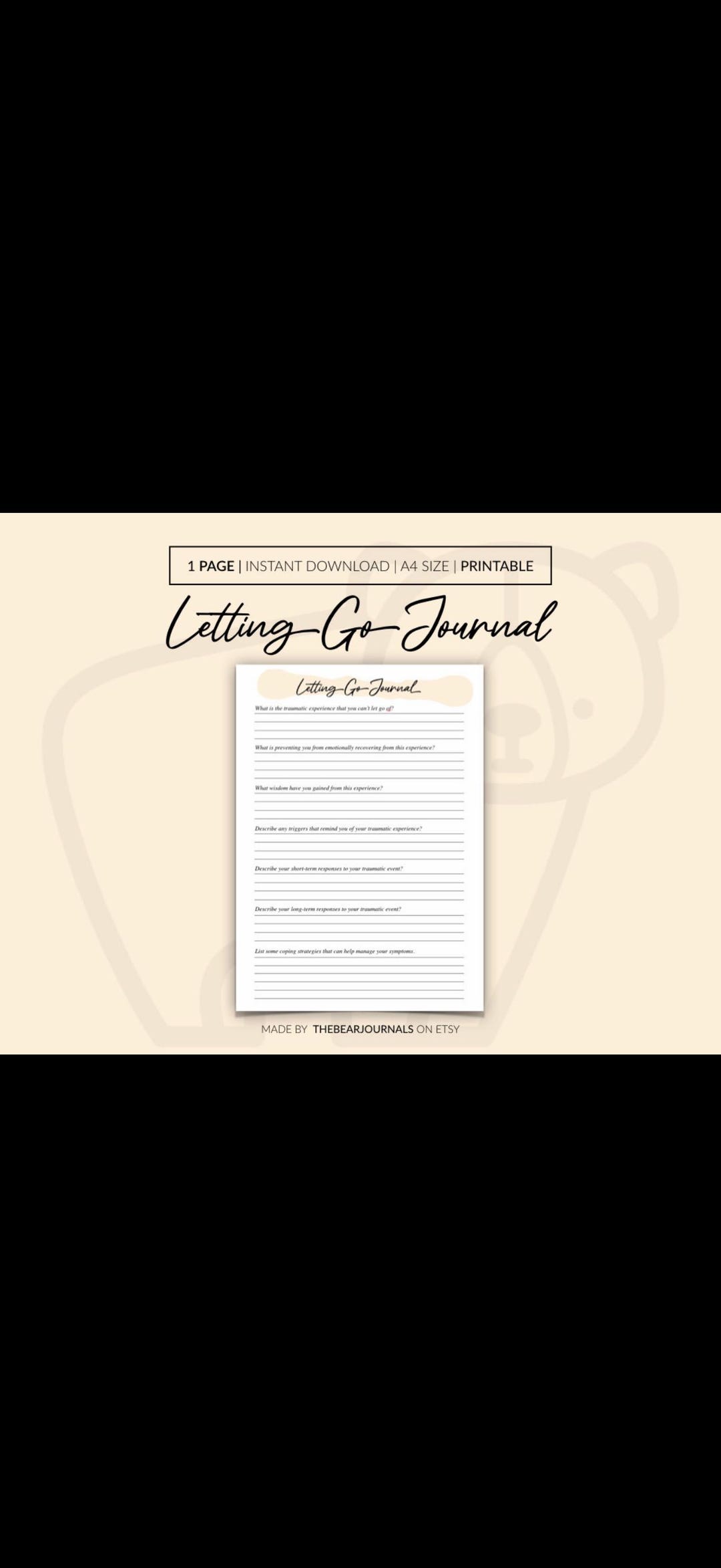 Trauma Safe Grounding – Let Go Printable | Gentle Release Worksheet ...