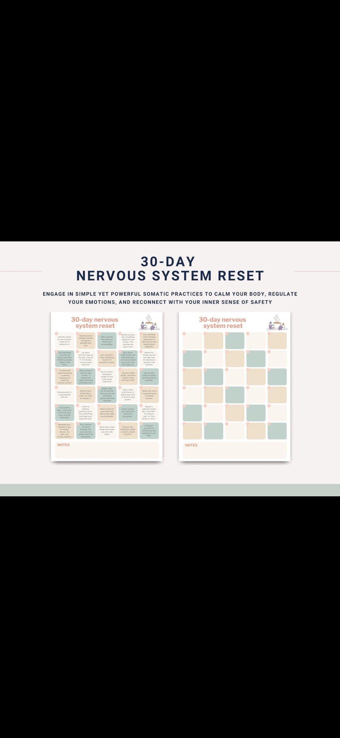 Weekly Mental Reset Bundle Printable | Calm Focus Let Go Worksheets PDF ...