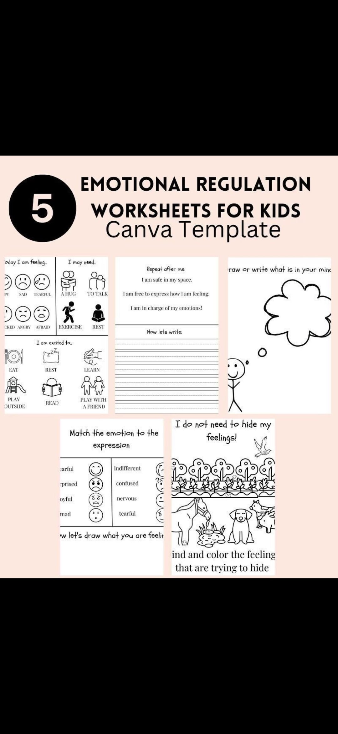 Emotional Regulation Check-in Worksheet | Understand Emotional Triggers ...