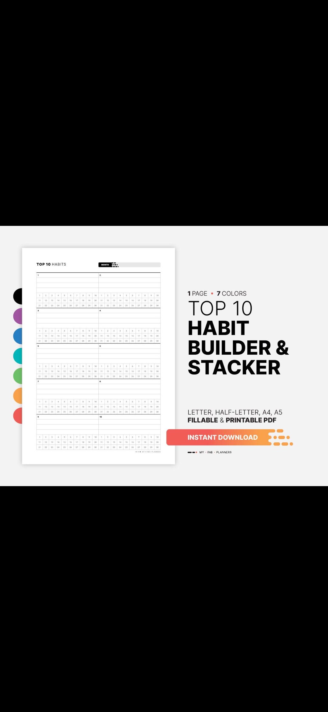 Habit Stacking Planner Bundle Daily Weekly Monthly Printable Habit ...