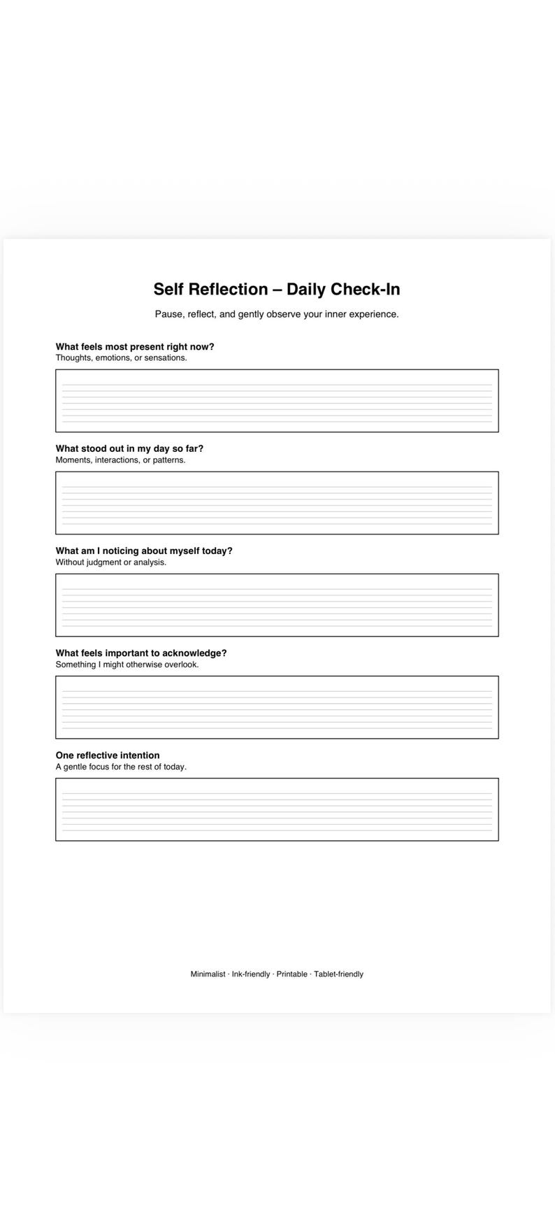 Self Reflection Bundle Printable | Daily Reflection & Insight ...