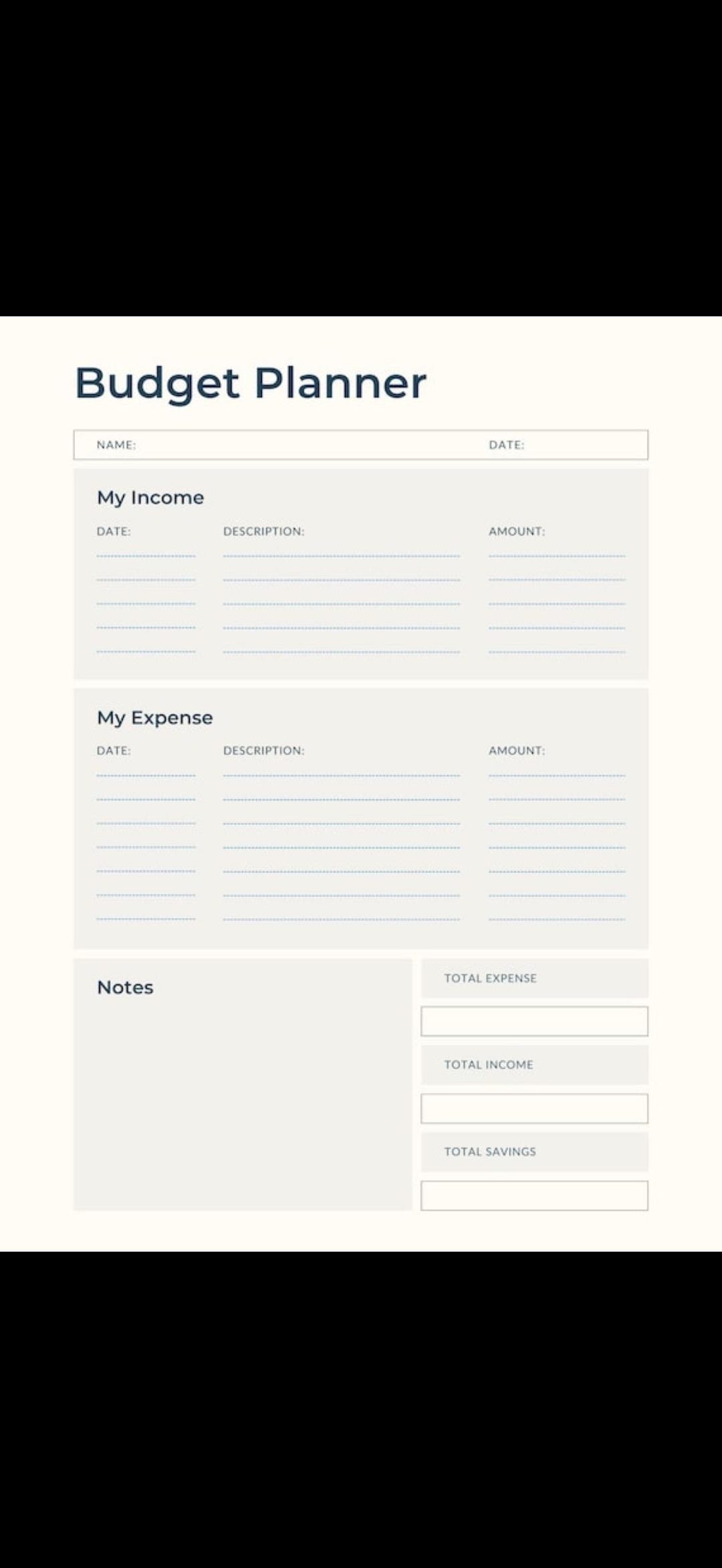 Money Starter Bundle Printable A4 – Minimal Budget and Finance Planner ...