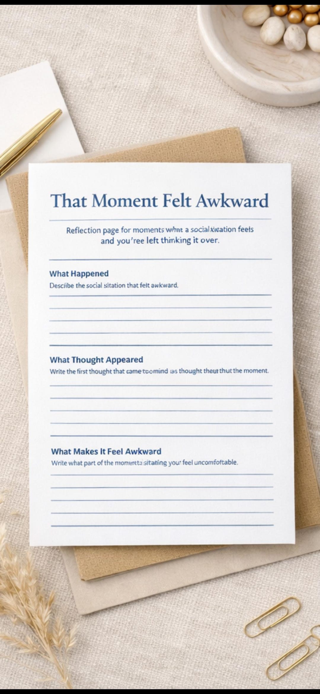 Why Did That Feel so Weird – Social Interaction Reflection Worksheet ...
