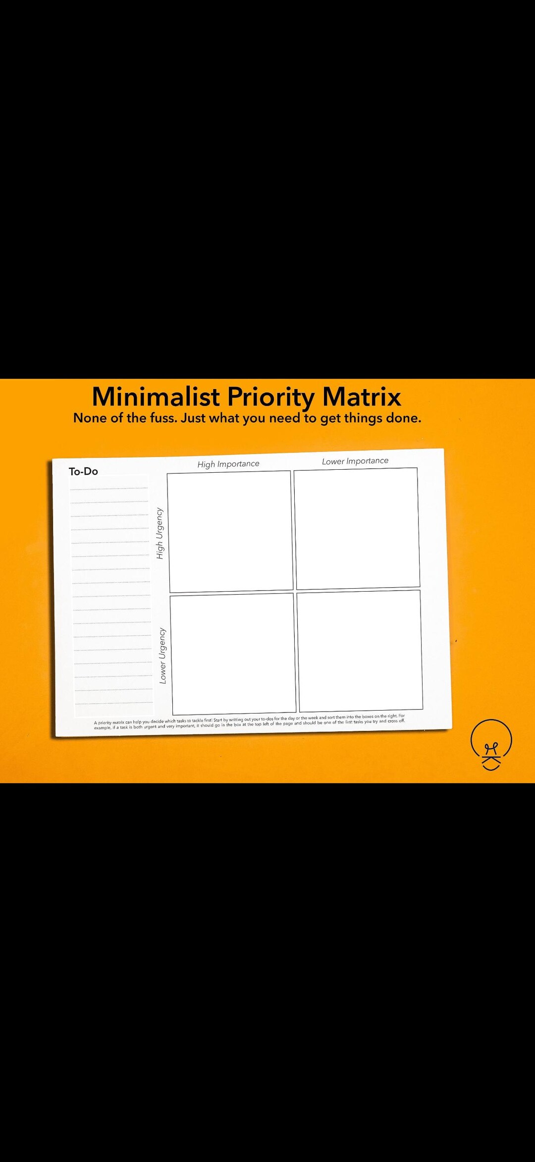 Weekly Priority Matrix Planner Printable Eisenhower Matrix Weekly Focus ...