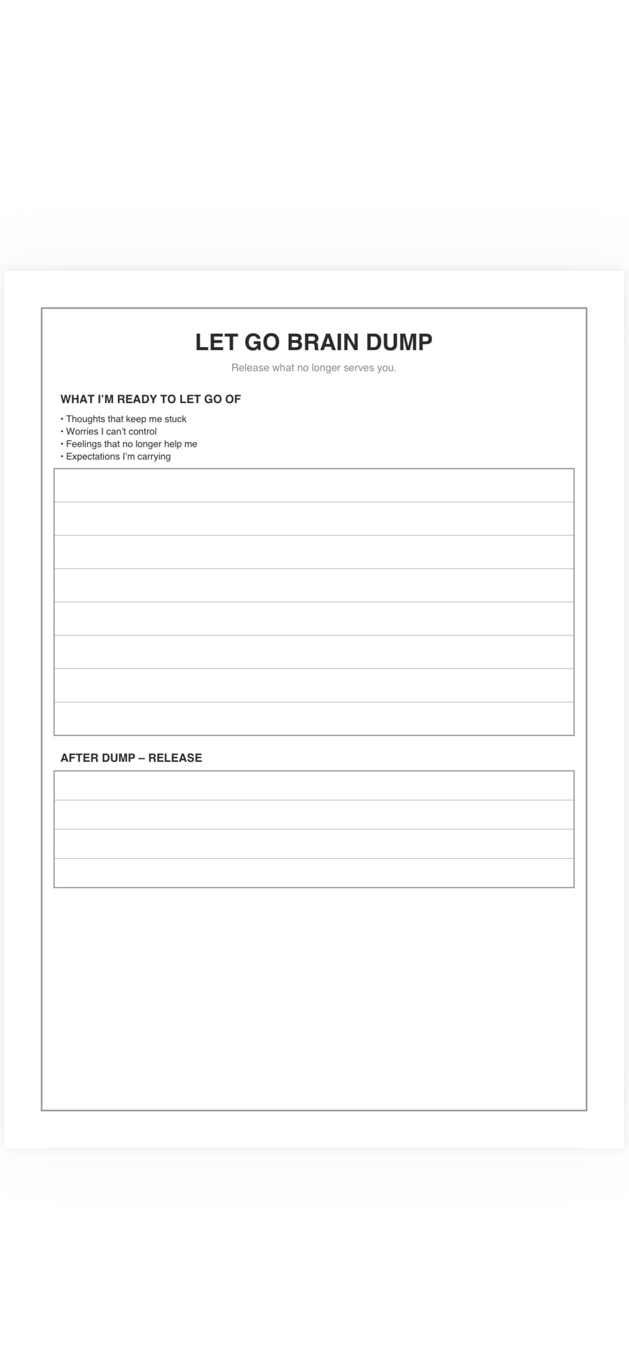 Anxiety Brain Dump Bundle Printable | Calm Mental Health Worksheets PDF ...