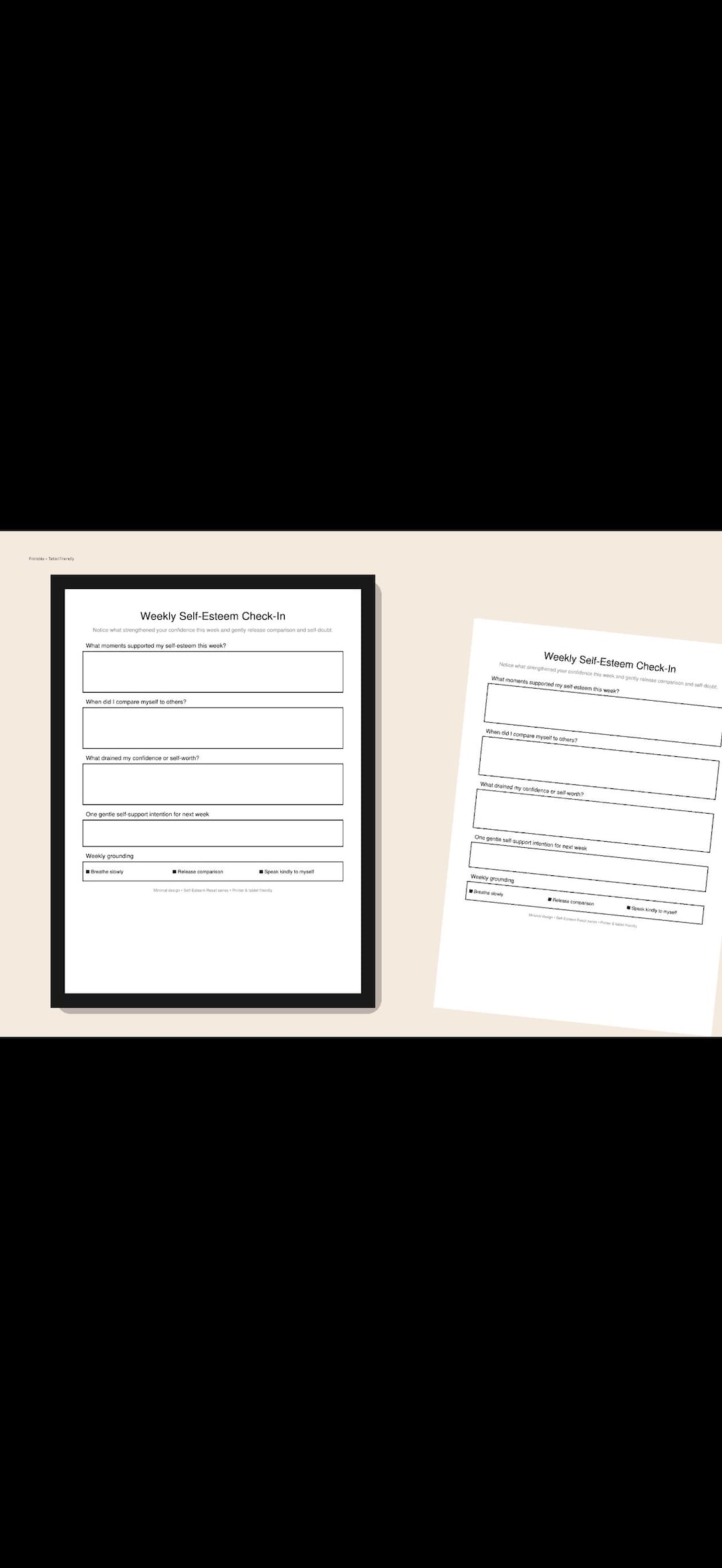 Weekly Self-esteem Check-in Worksheet | Build Confidence, Reduce Self ...