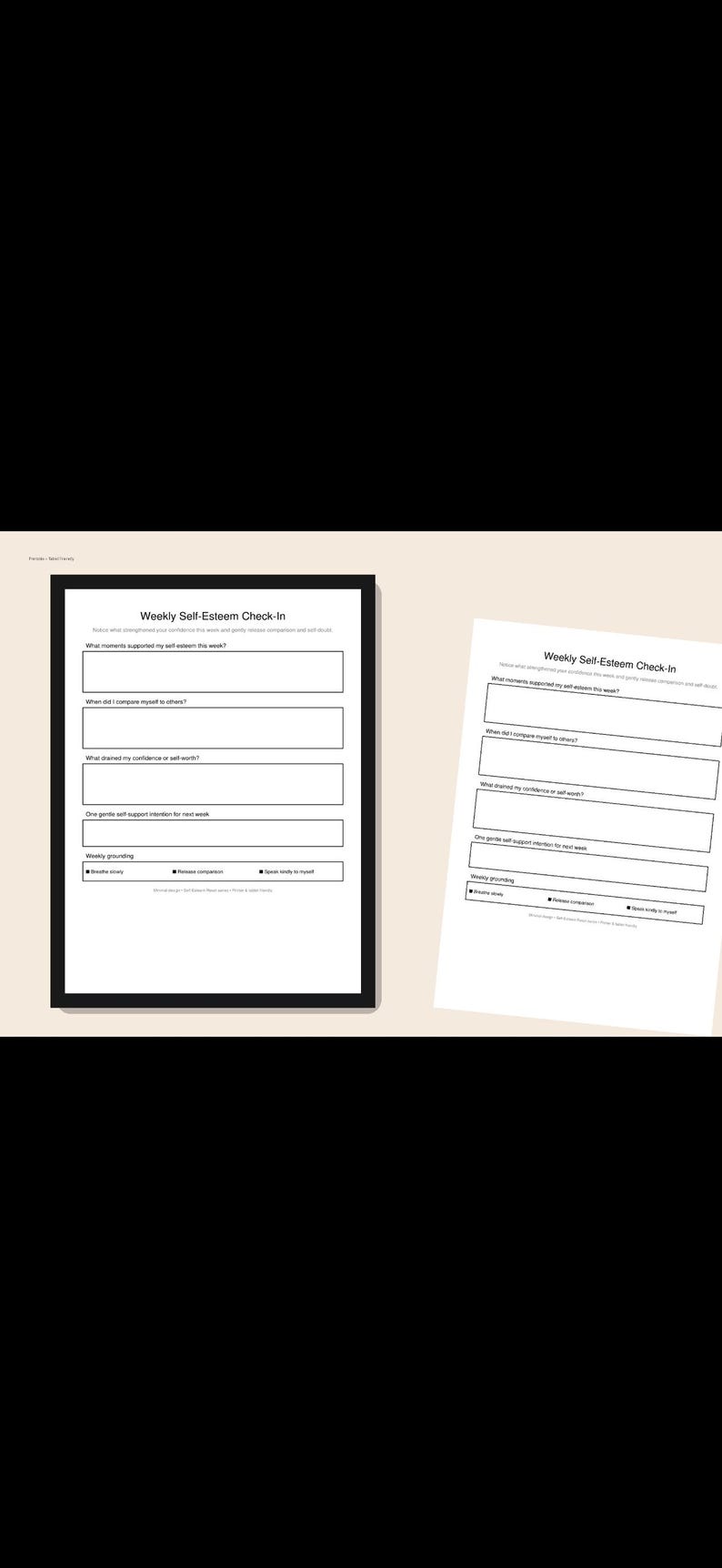 Weekly Self-esteem Check-in Worksheet | Build Confidence, Reduce Self ...