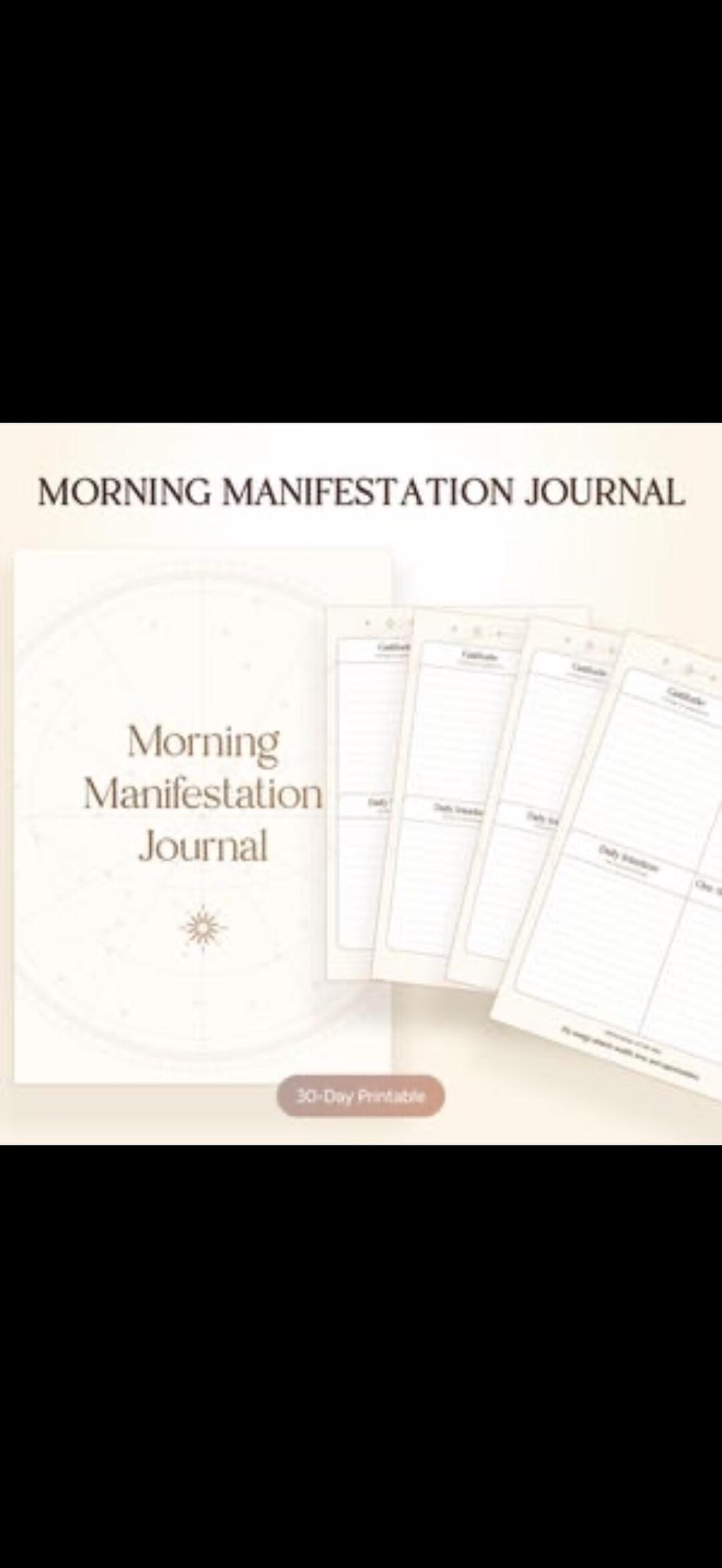Morning Intention Notes Worksheet Printable | Gentle Morning Planning ...