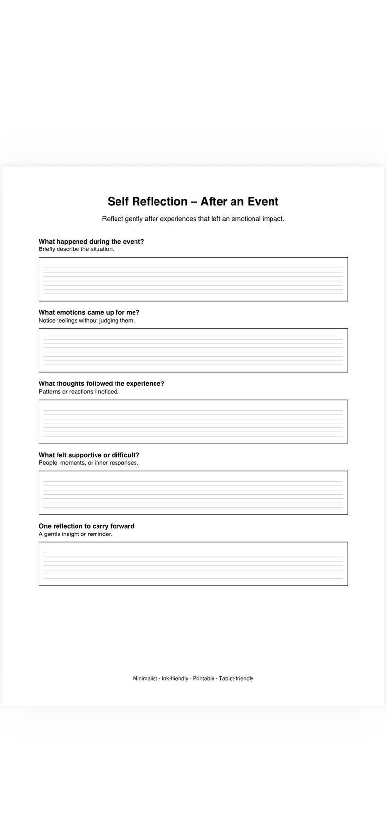 Self Reflection Bundle Printable | Daily Reflection & Insight ...