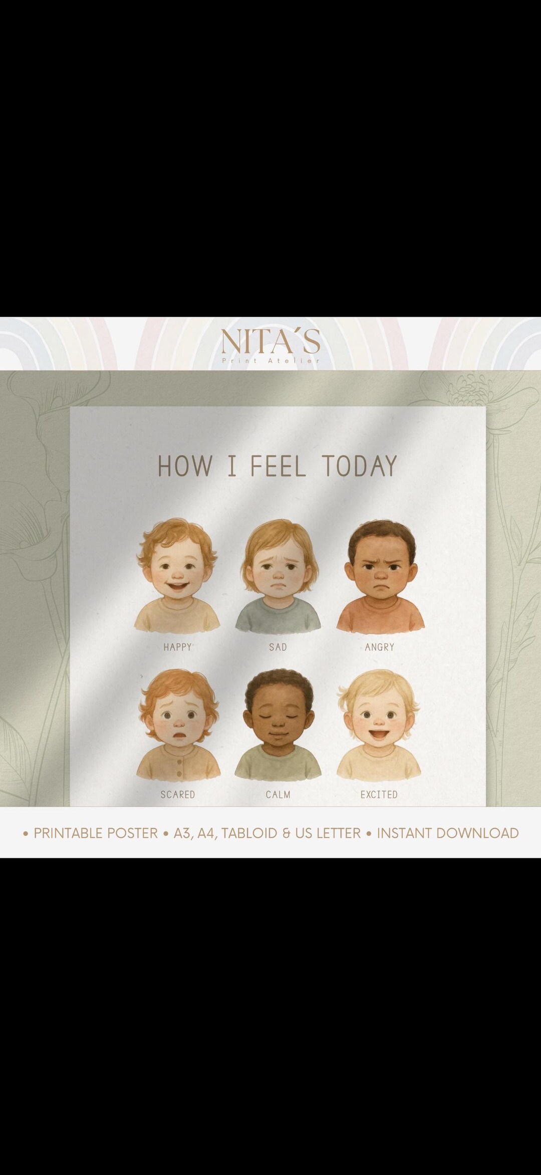 The Calm Reminder Sheet (feelings + Actions) Helps Children Gently ...